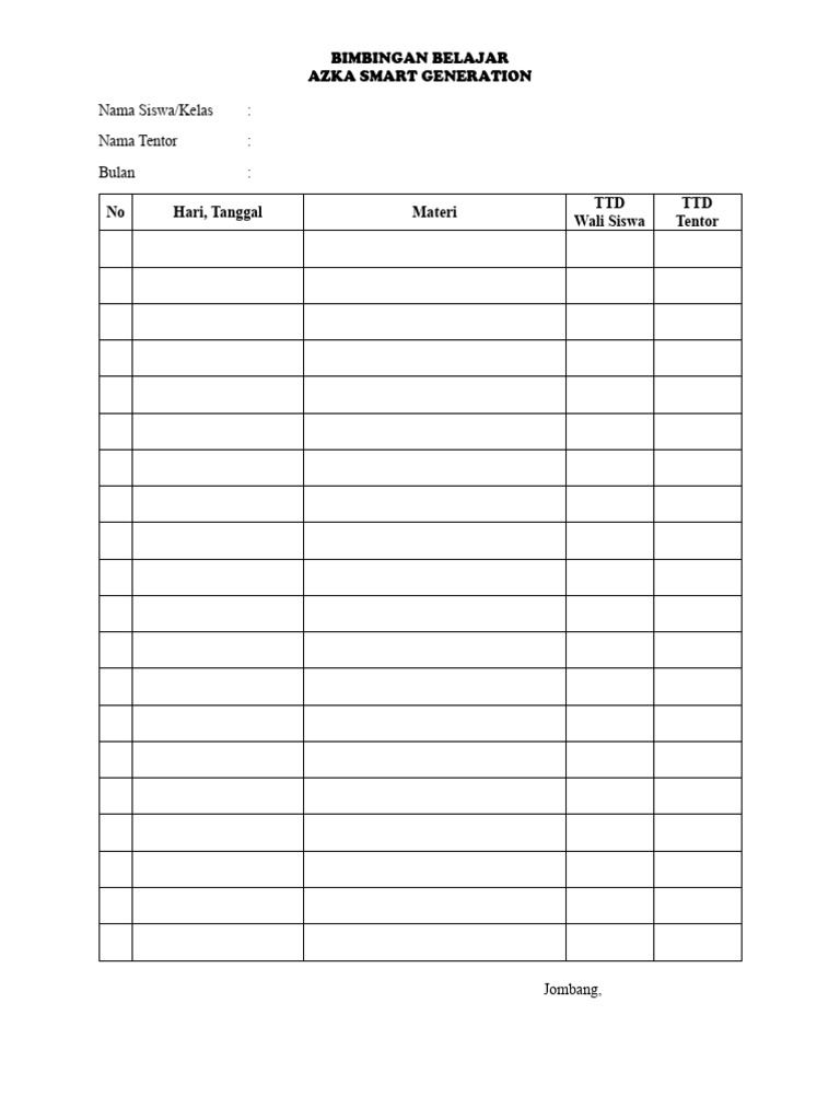 Presensi Siswa Pdf
