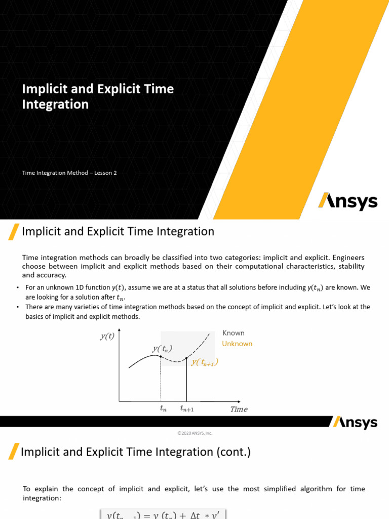 Implicit vs Explicit Time Integration | PDF | Ordinary Differential ...