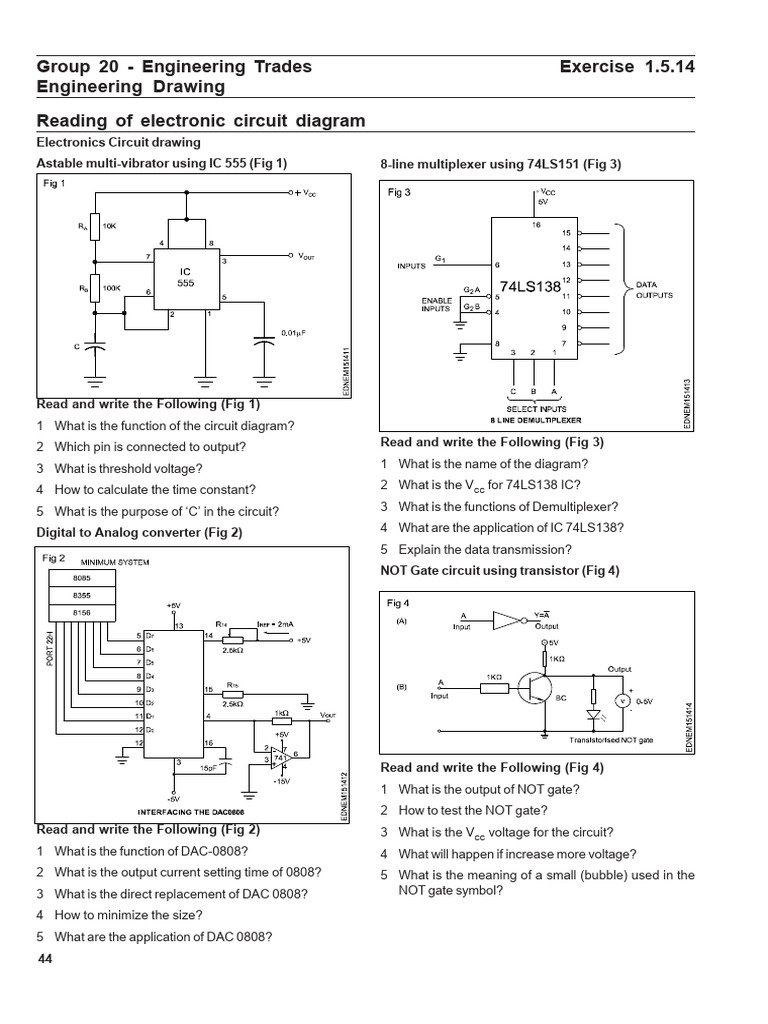 Reading of Electronic Circuit Diagram | PDF | Electronic Circuits ...