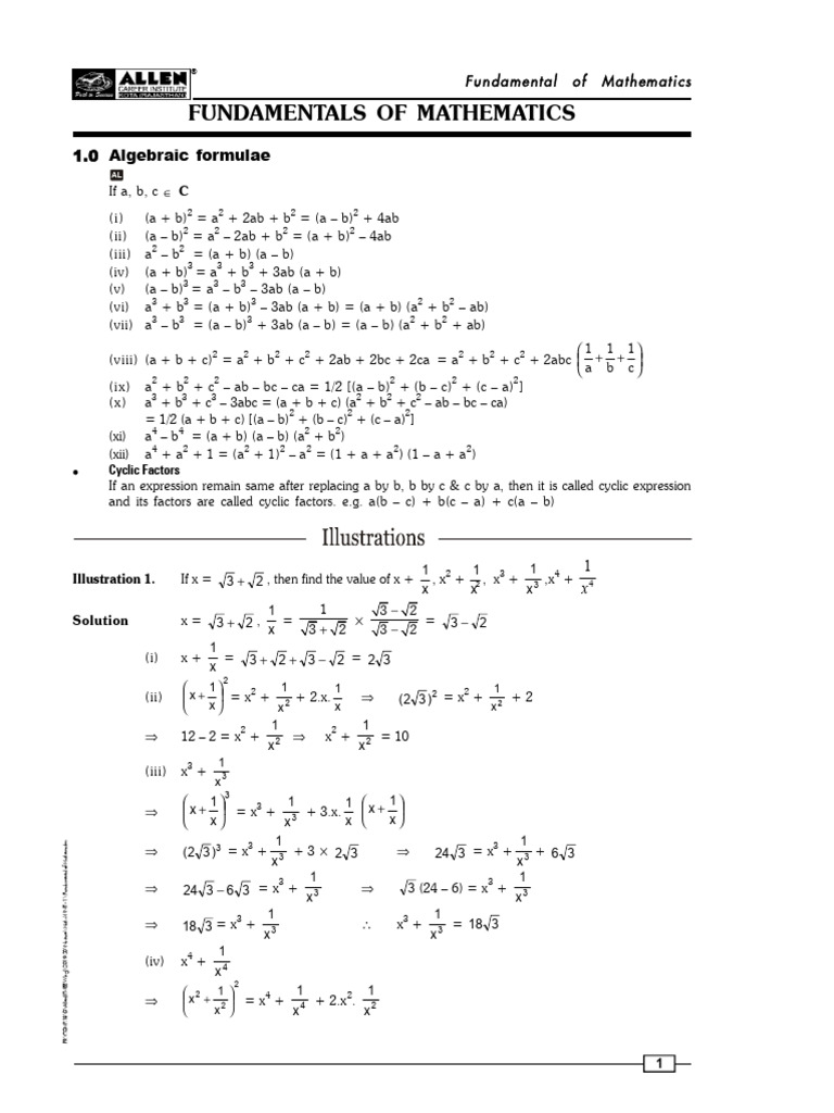 Fundamental of Mathematics | PDF | Arithmetic | Elementary Mathematics
