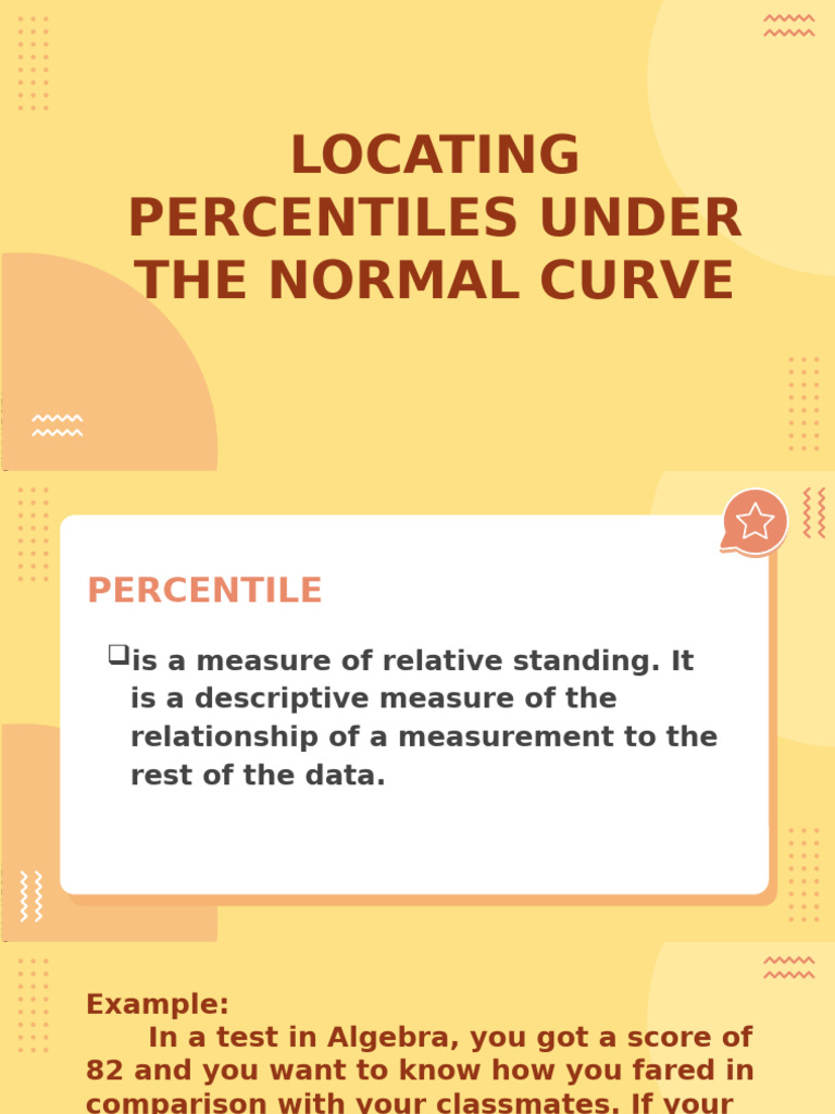 P5 - Locating Percentiles Under The Normal Curve | PDF | Percentile ...