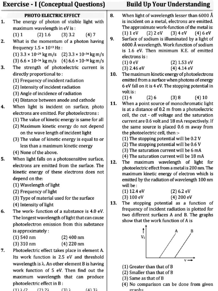 Modern Phy I | PDF | Photoelectric Effect | Electron