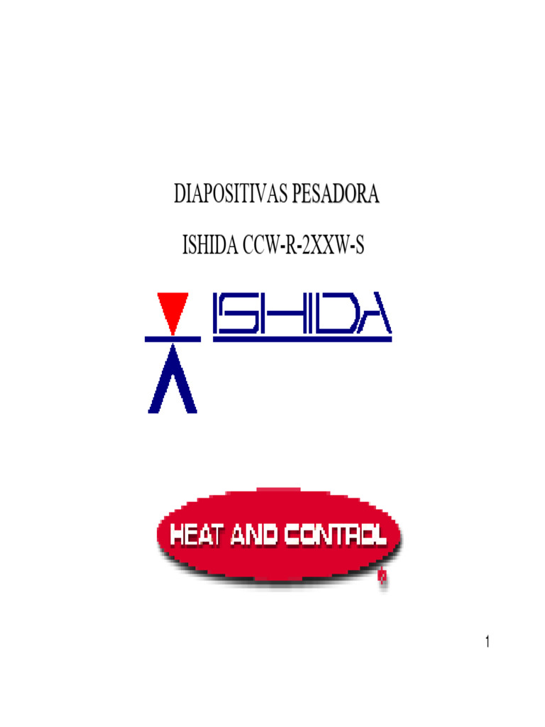 Manual de Operación Pesadora Ishida CCW-R-2XXW-S | PDF
