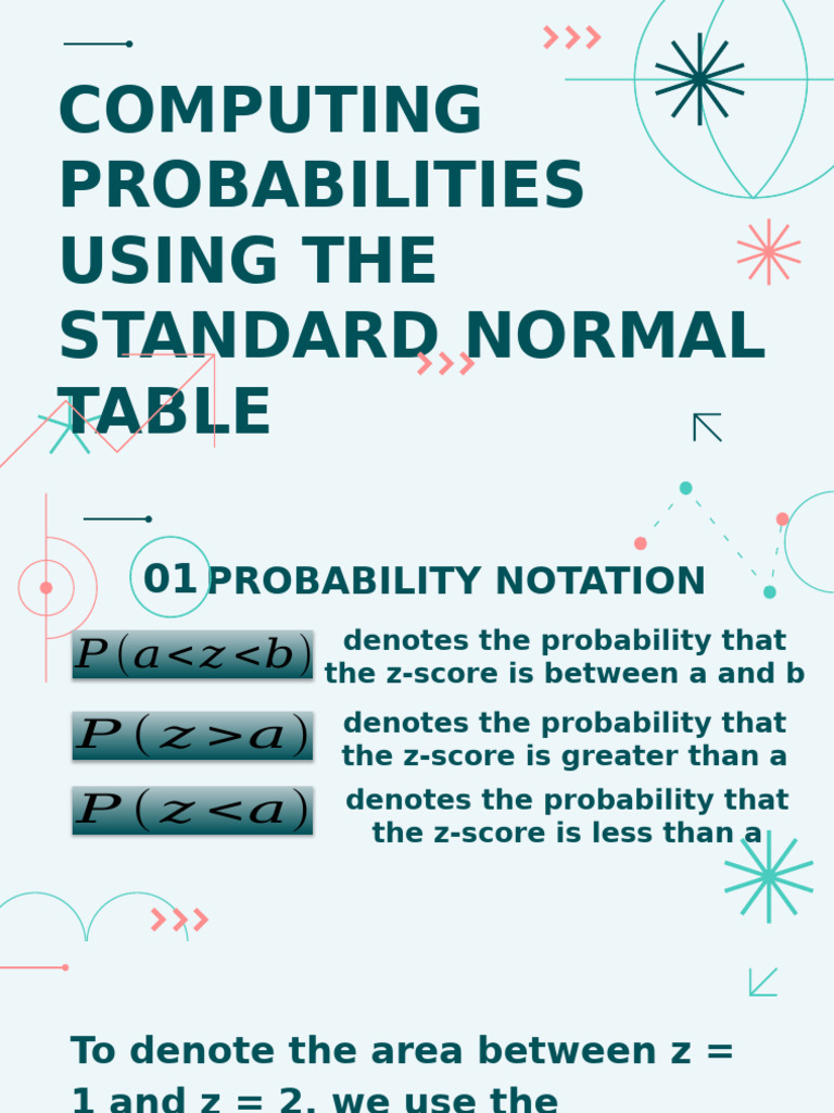 P4_COMPUTING PROBABILITIES USING THE STANDARD NORMAL TABLE | PDF | Mathematics | Applied Mathematics