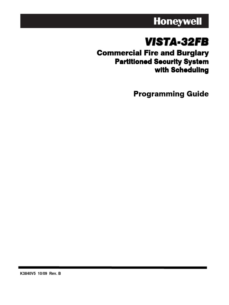 Honeywell Vista 32FB User Manual | PDF | Telecommunications