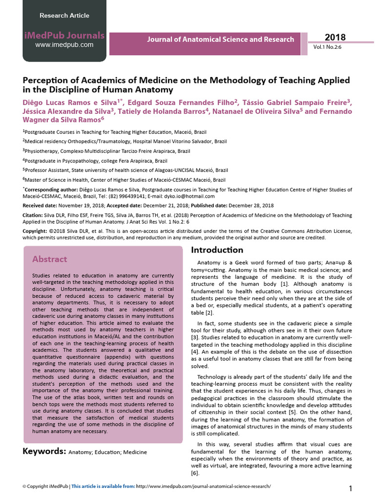 Lucas 2018. Perception-Of-Academics-Of-Medicine-On-The-Methodology-Of ...