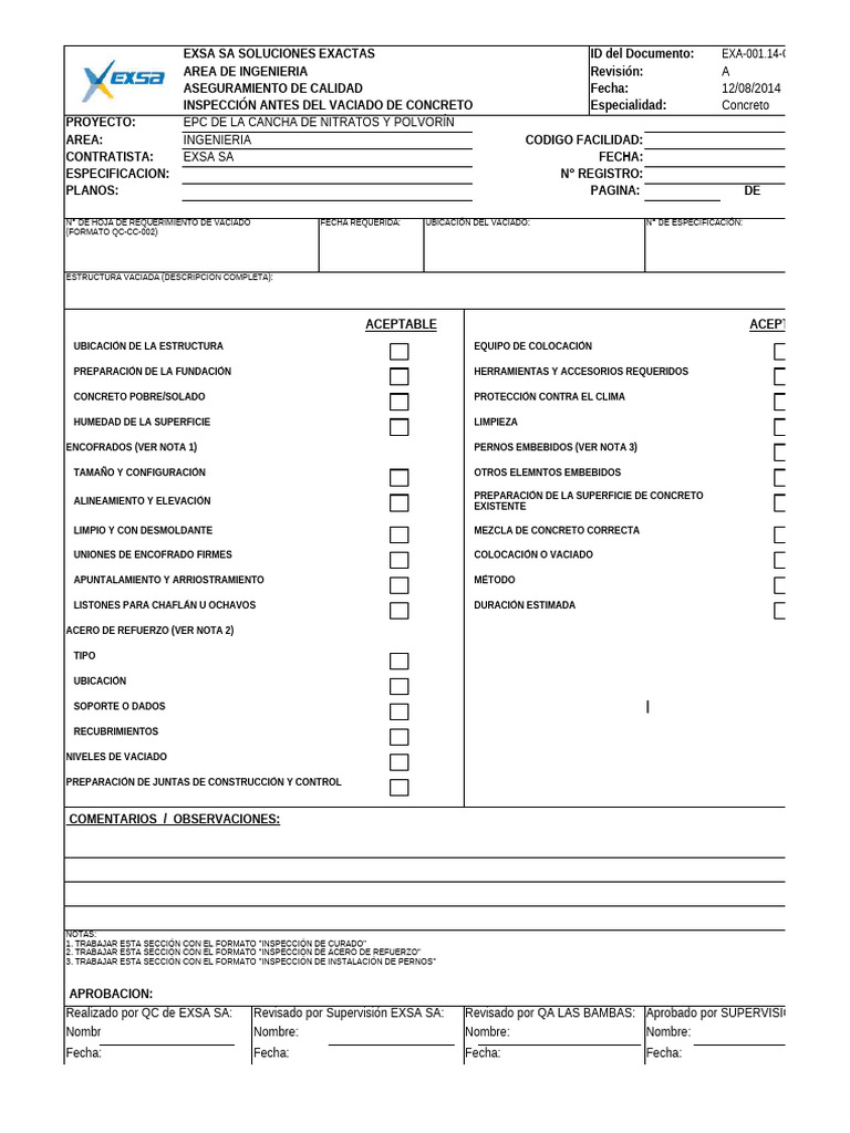 Exa 001.14 Ca PR 0008 | PDF | Hormigón