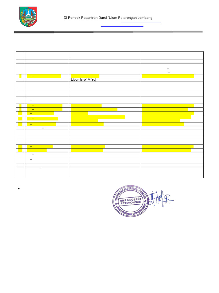 AGENDA KEGIATAN GENAP Tahun Ajaran 2024-2025 | PDF