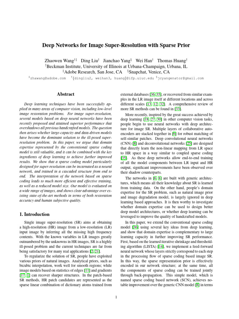 REF-19-Deep Networks For Image Super-Resolution With Sparse Prior | PDF | Deep Learning ...