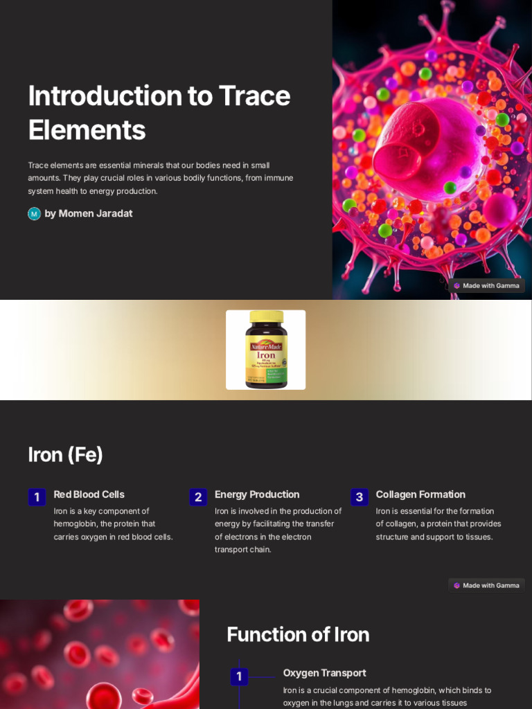 Introduction To Trace Elements | PDF | Cell (Biology) | Iron