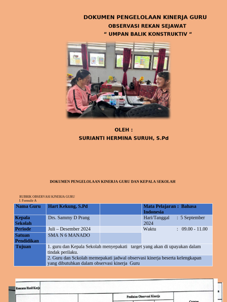 Observasi Rekan Sejawat Surianti S | PDF