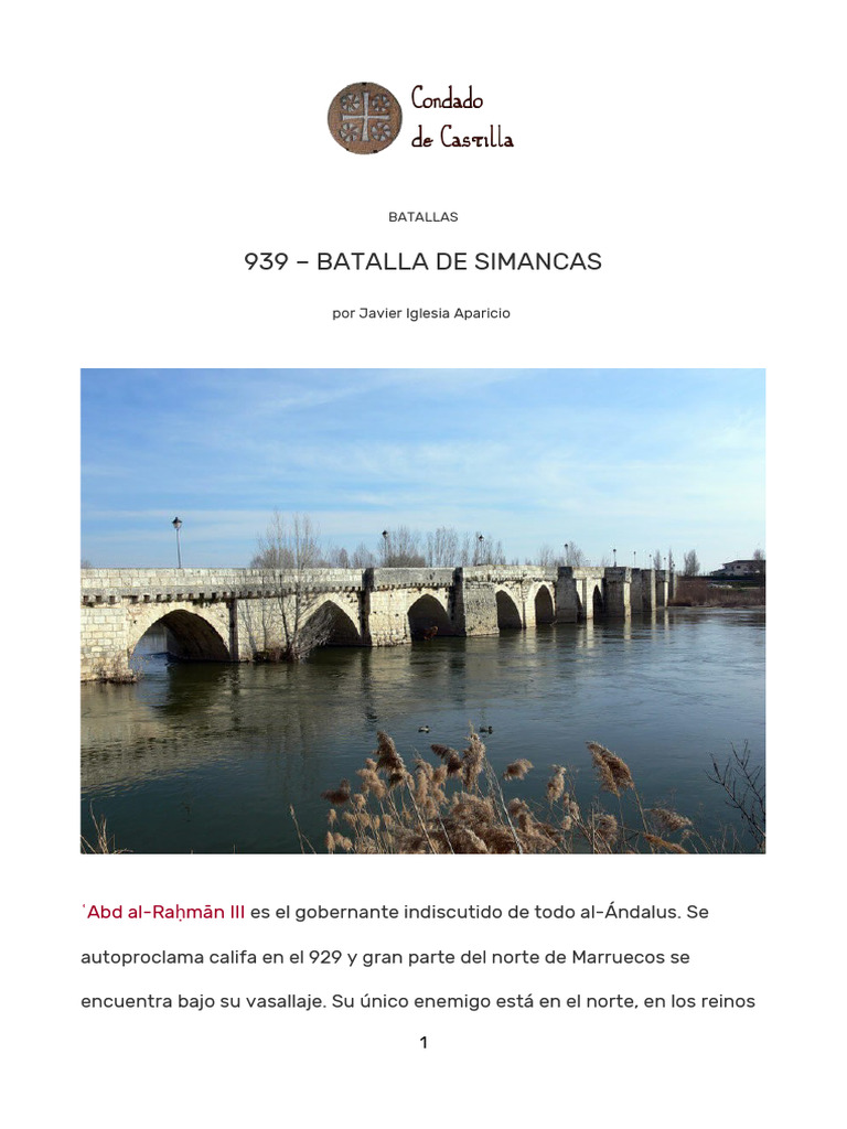 La Batalla de Simancas 939: Derrota Musulmana | PDF