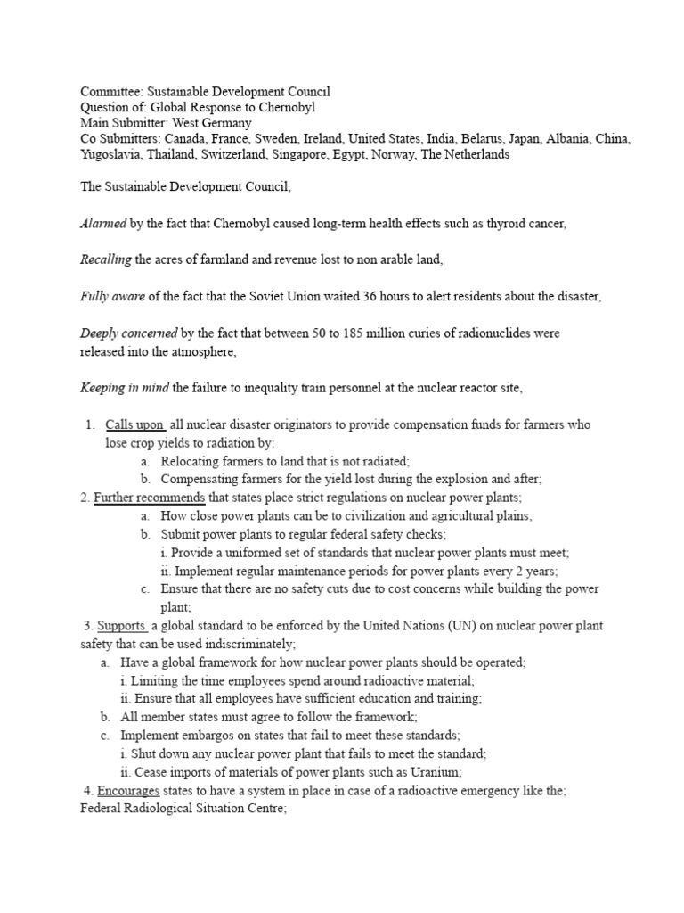 Example Resolution | PDF | Nuclear Power | Waste