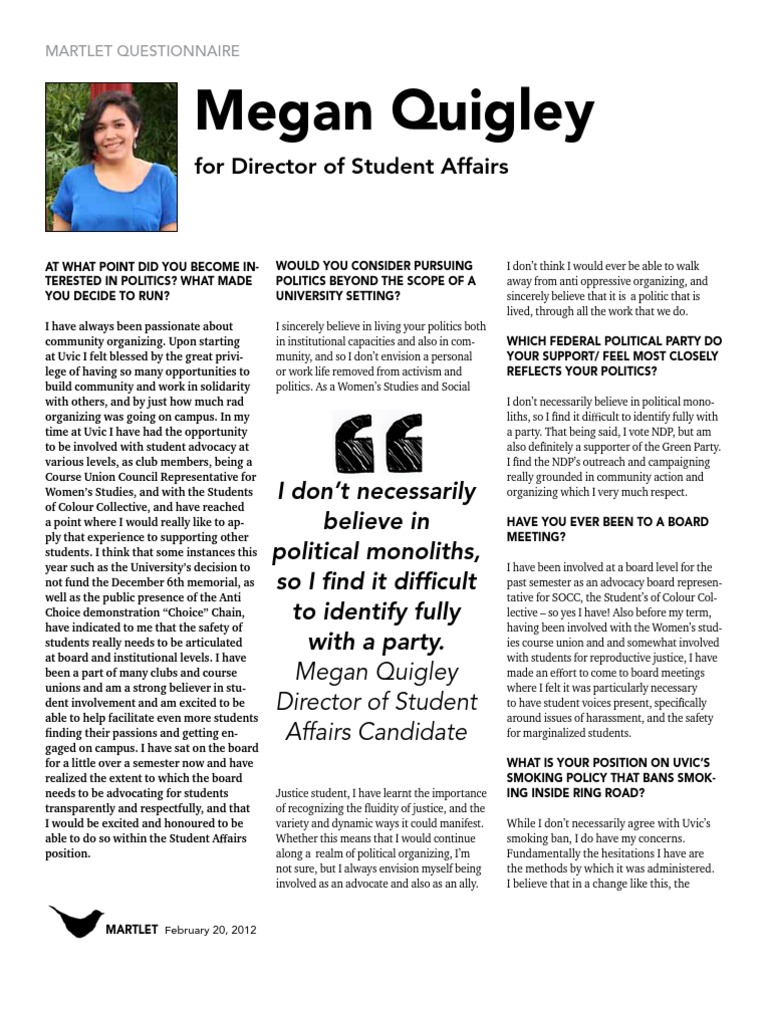 Quigley Megan | PDF | Advocacy | Public Transport