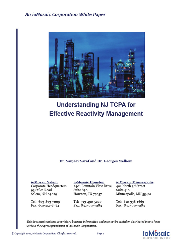 Understanding NJ Tcpa For Effective Reactivity Management 2004 | PDF ...