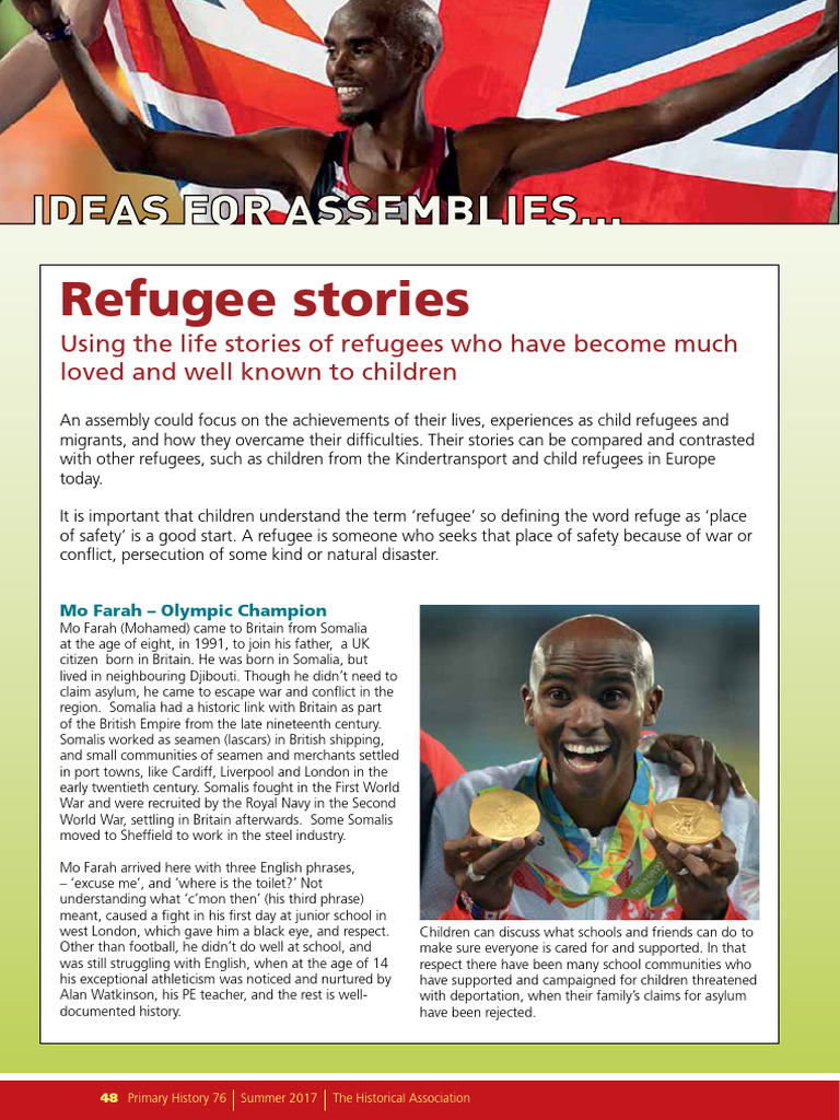 Refugee Stories: Mo Farah's Journey | PDF | Refugee | Human Migration