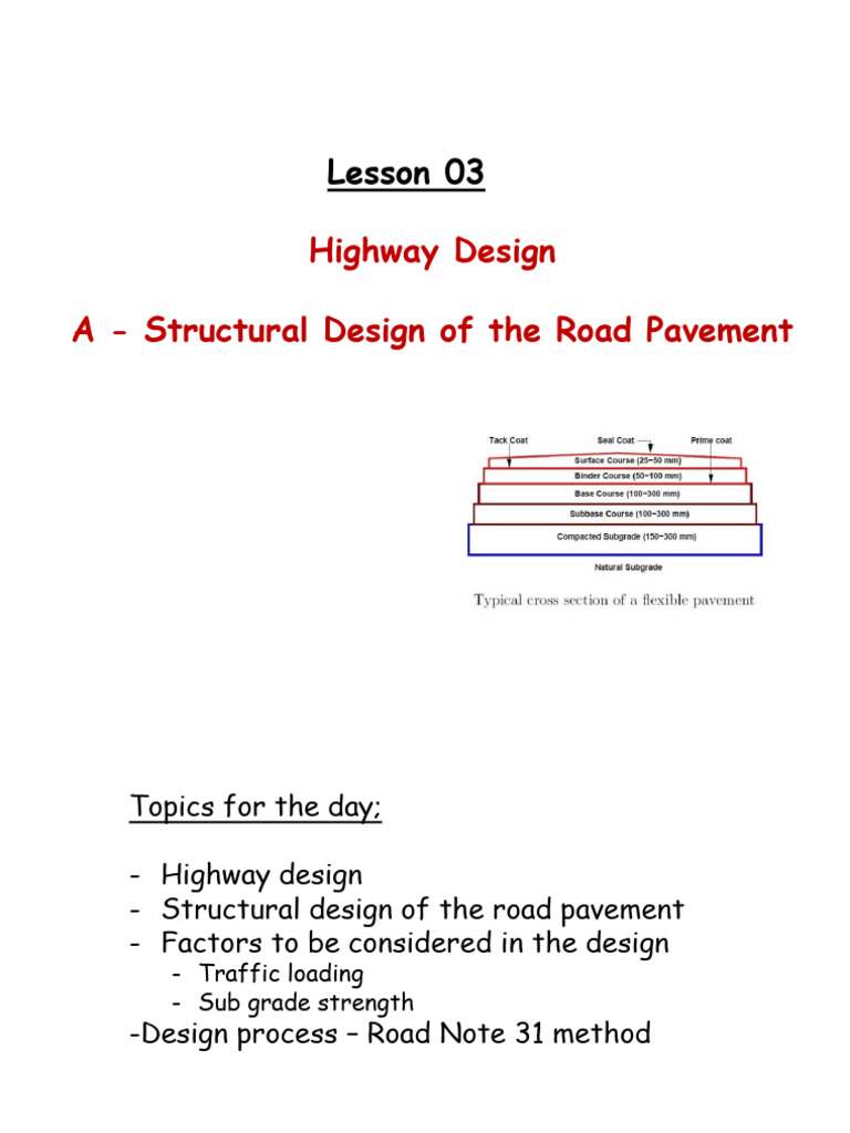 Highway Structural Design Overview | PDF | Road Surface | Road
