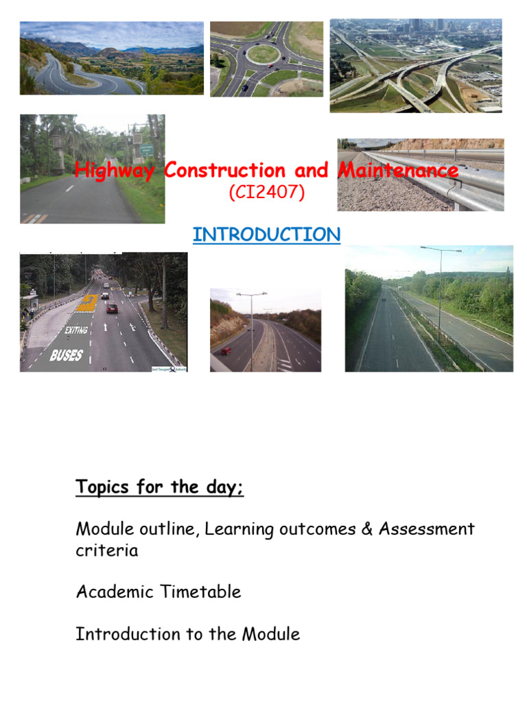 HCM -2024S Introduction | PDF | Road Surface | Road