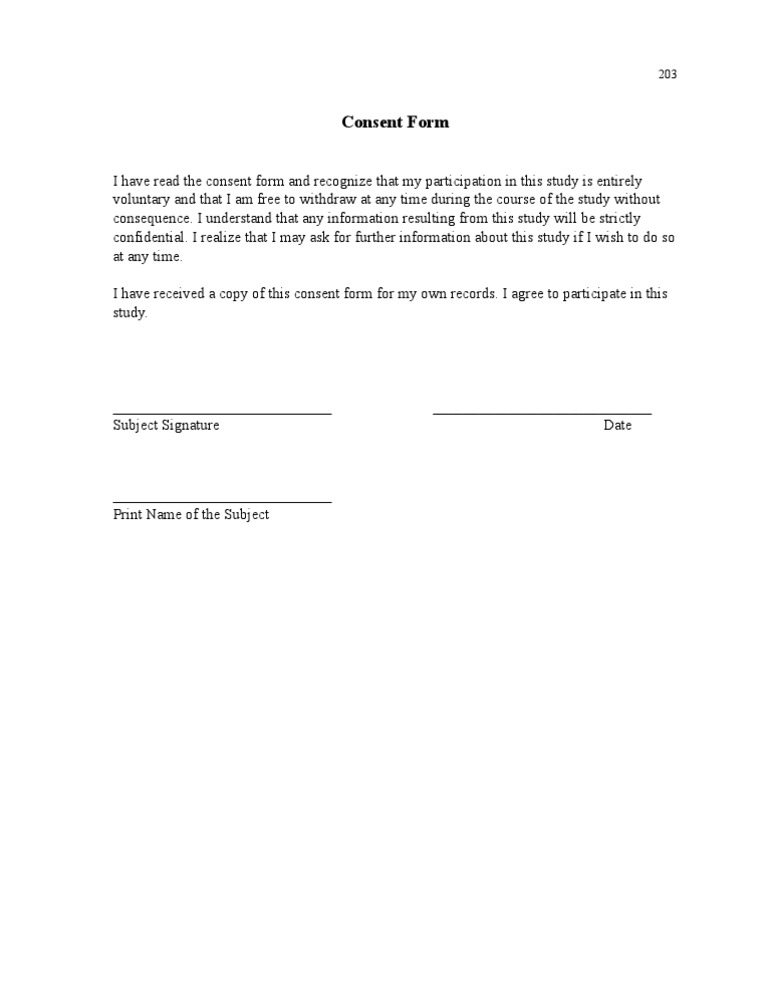 Sample of Consent Form | PDF