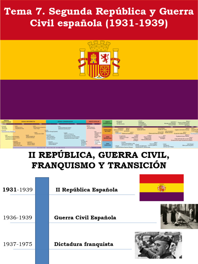 Tema 7. Segunda República y Guerra Civil (1931-1939) | PDF | Francisco ...
