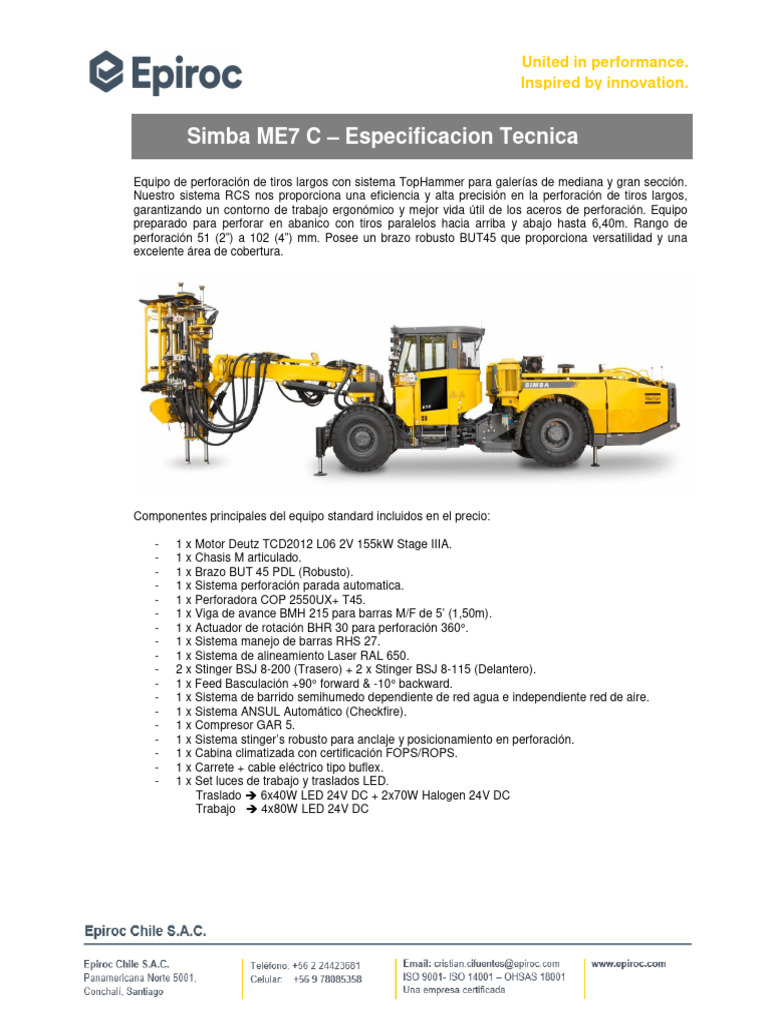 03 Epiroc M7C | PDF | Bienes manufacturados