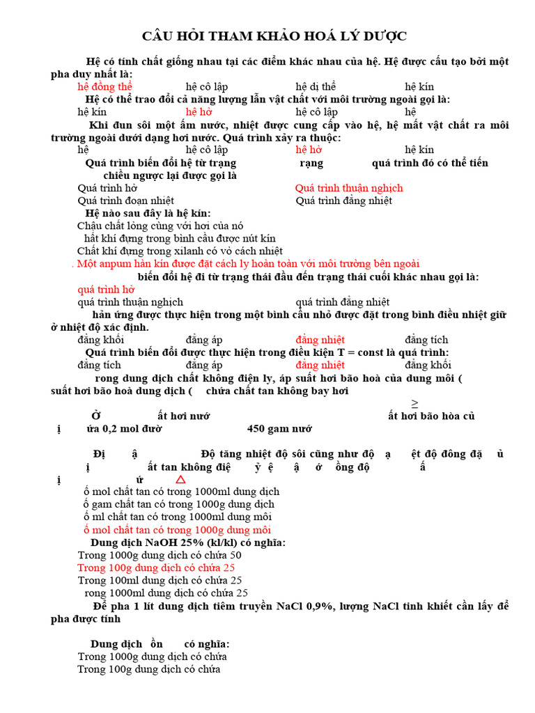 Ngân Hang Cau Hoi HLD | PDF