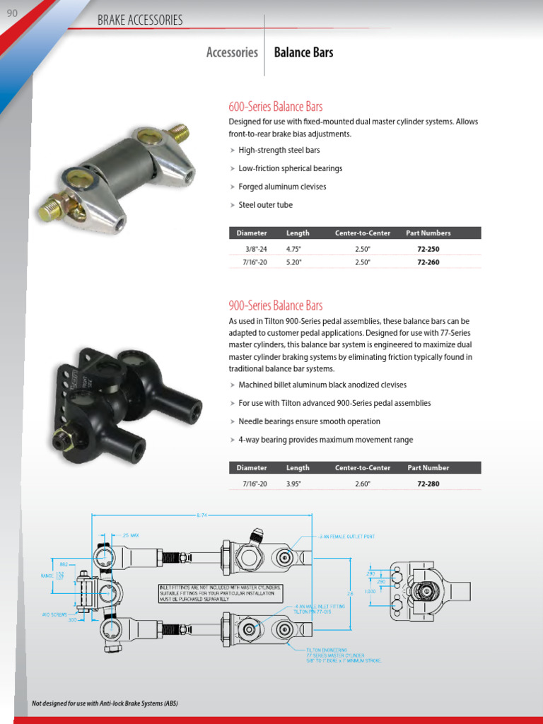 High-Performance Brake Balance Bars | PDF | Anti Lock Braking System ...