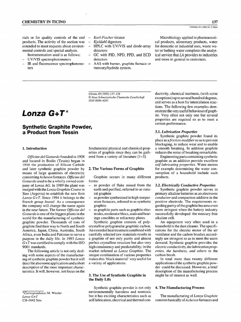 chimiaadmin,+1995_0137 | PDF | Graphite | Carbon