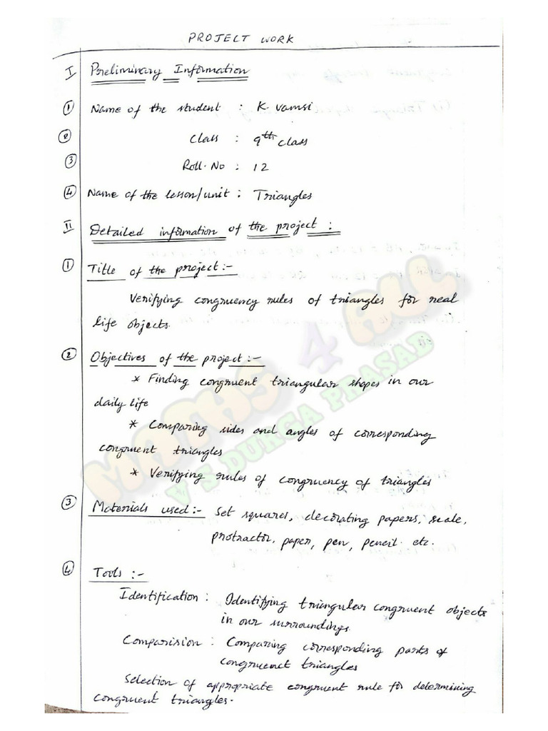 9th FA3 Maths Project (MATHS 4 ALL) | PDF