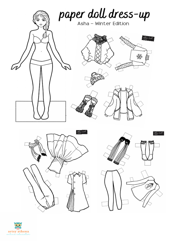 Asha Winter Edition Paper Doll Dress-Up | PDF