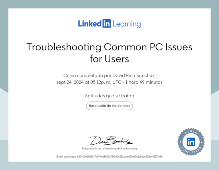 Certificado de LinkedIn Learning 7 | PDF