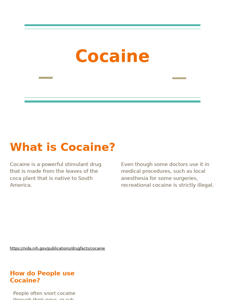 Understanding Cocaine: Effects and Risks | PDF