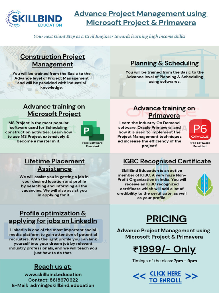 Advanced MS Project & Primavera Training | PDF | Business