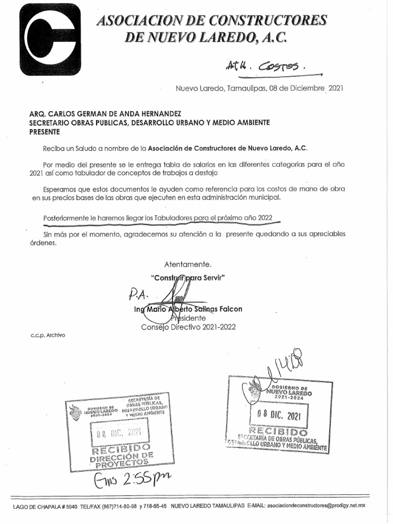 Tabulador 2021 ACNL | PDF