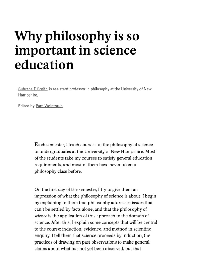 Why Philosophy Is So Important To Science | PDF