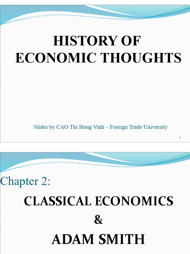 Slide 2. Classical Economics and Adam Smith New | PDF