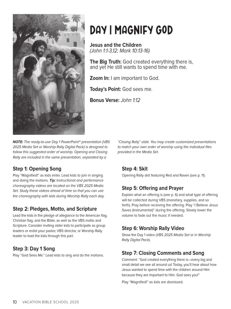 Worship Rally Pack Day 1 Sample | PDF | Prayer