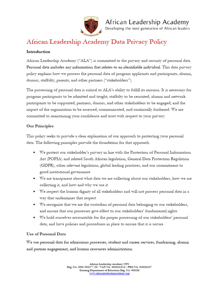 Data Privacy Policy | PDF | Privacy | Consent