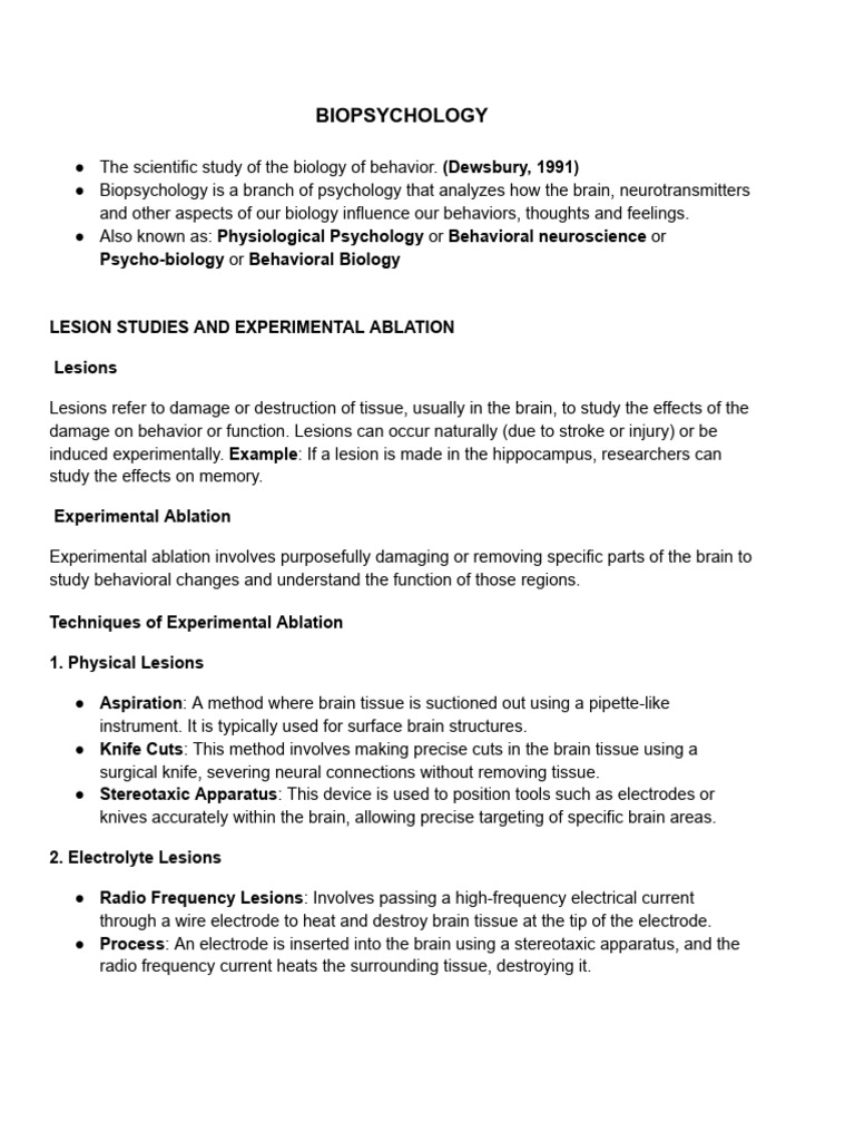 Biopsychology: Brain Behavior Insights | PDF | Vertebral Column | Cerebrum