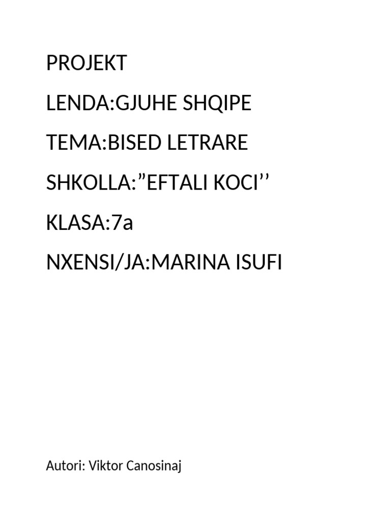 Bised Letrare MeriYLL | PDF