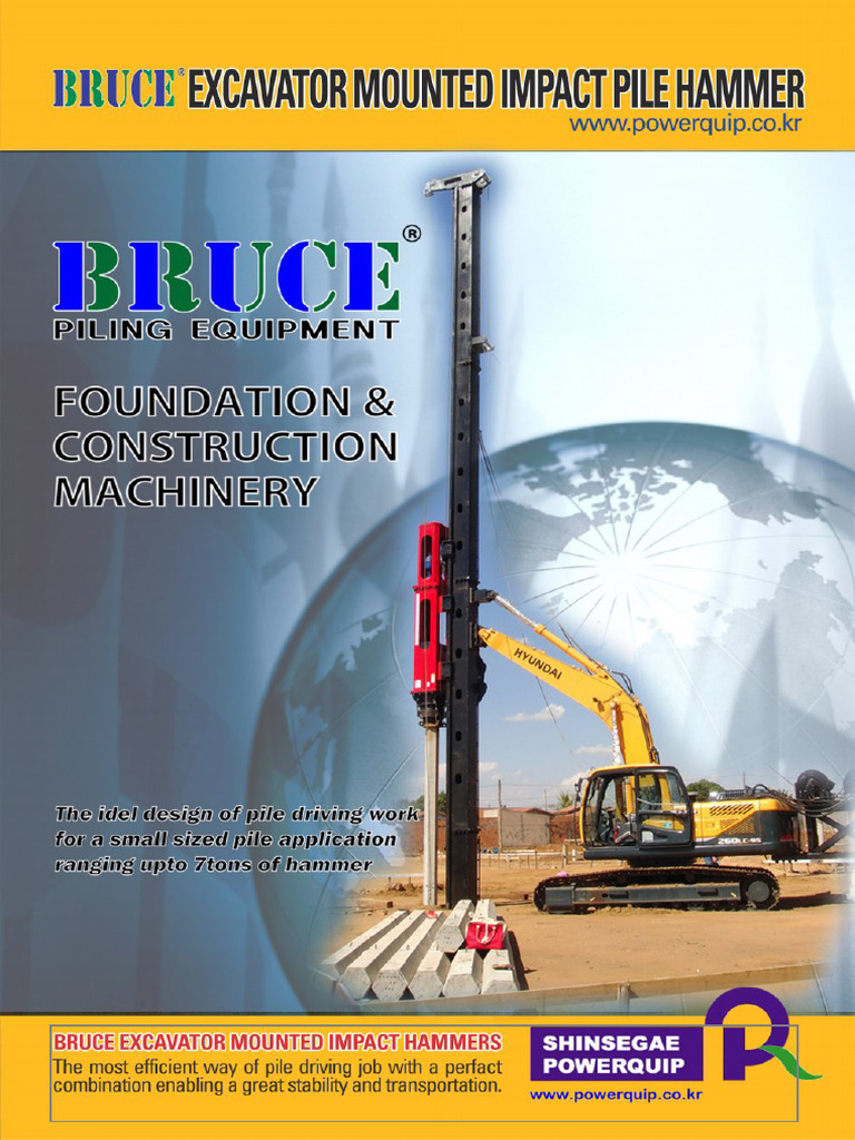 BRUCE Excavator Mounted Hammer Brochure | PDF