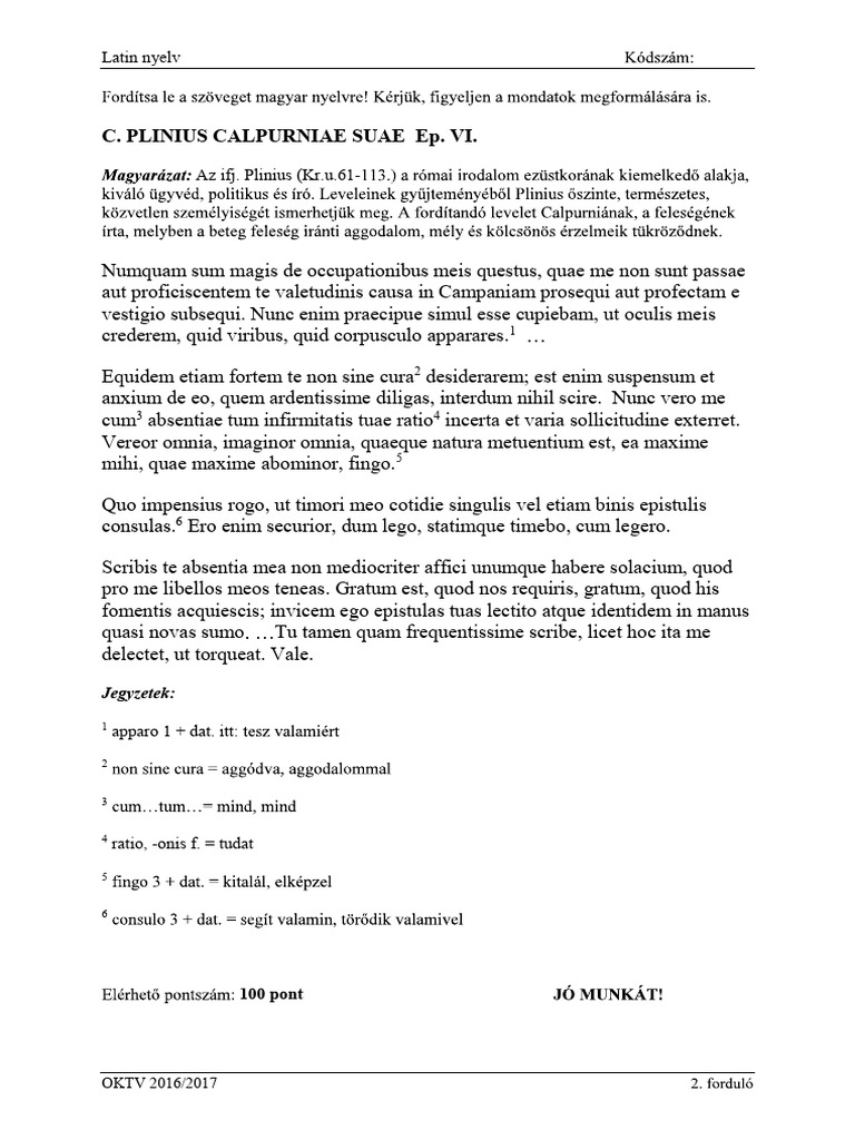 OKTV Gyakorló Szöveg - 2.forduló | PDF