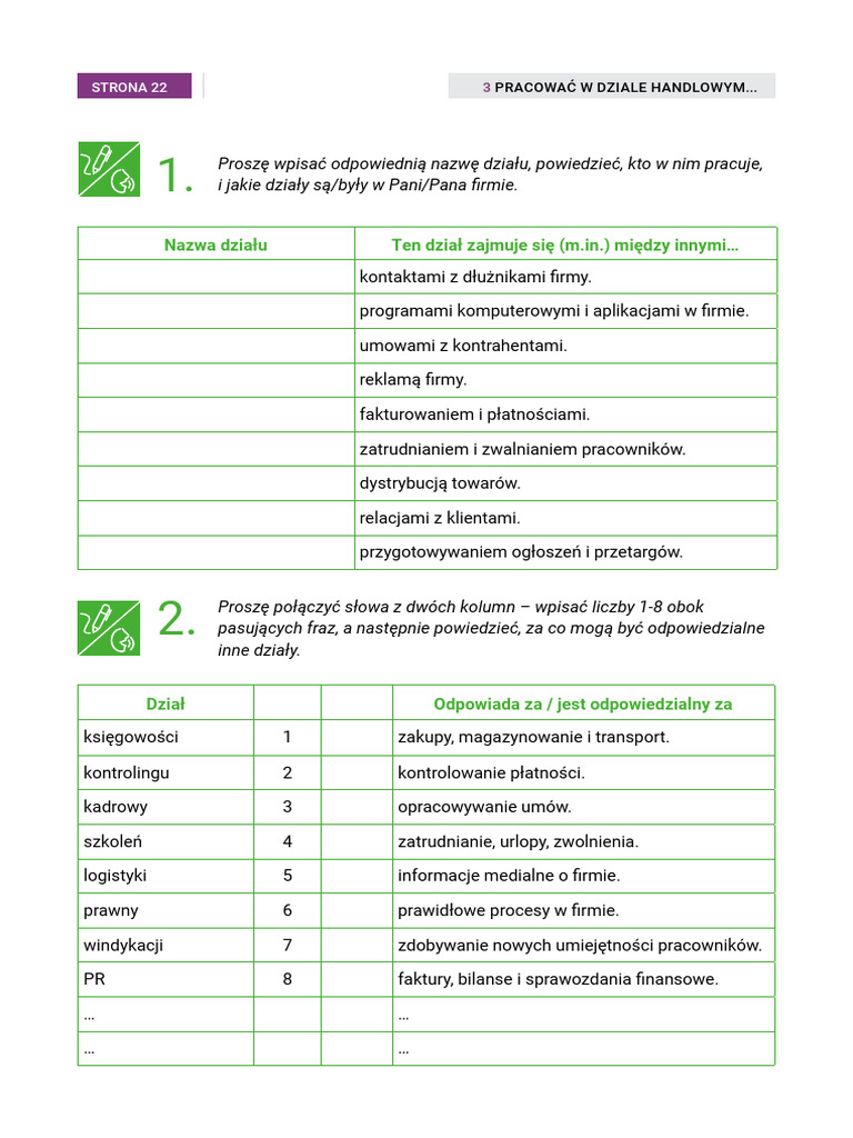 J. Polski w Biurze - Slownictwo | PDF