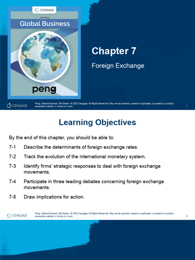 Peng_GB_5e_PPT_CH07_Final.pptx | PDF | Balance Of Payments | Exchange Rate