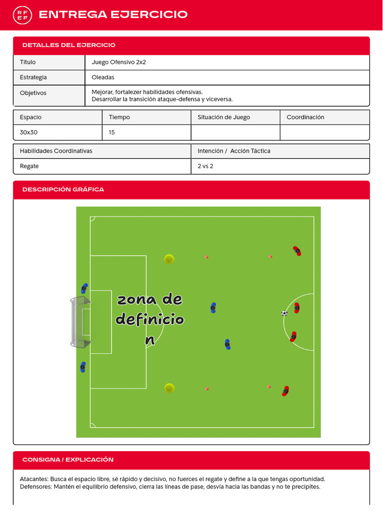 Ejercicio 2x2: Mejora Ofensiva y Defensa | PDF