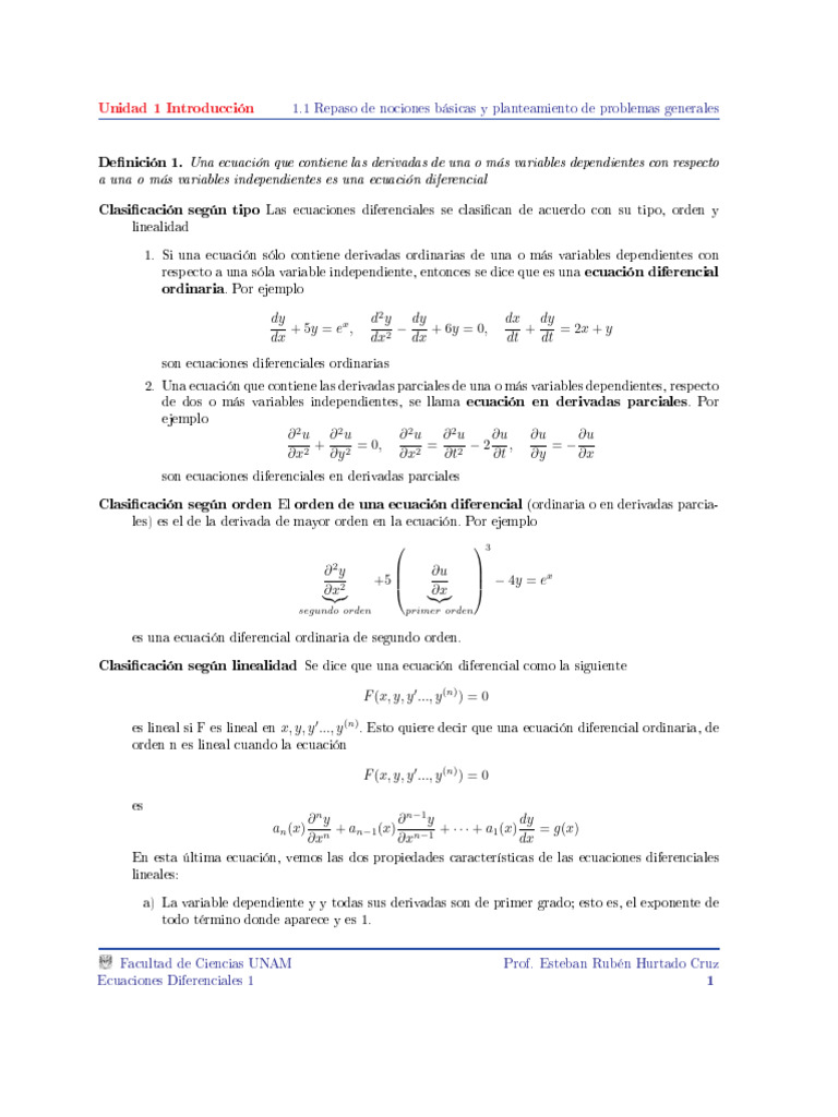 Introduccion Ecuaciones Diferenciales b1 | PDF | Ecuaciones | Ecuaciones diferenciales