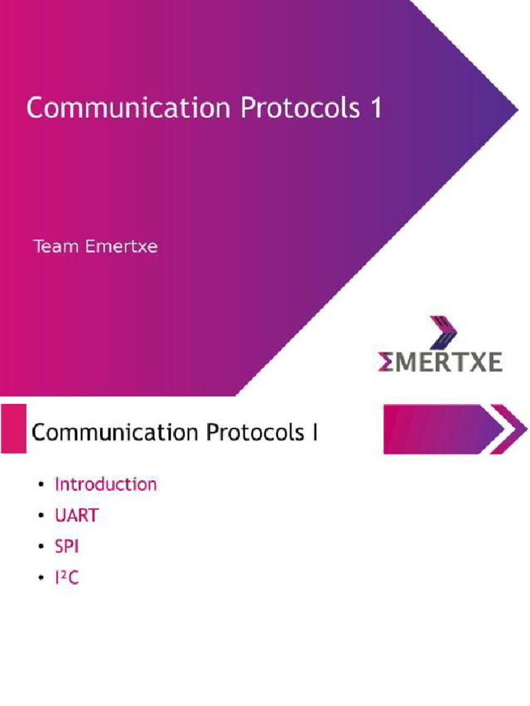 Communication Protocols (UART, SPI,I2C) | PDF Communication Protocols (UART, SPI,I2C) | PDF