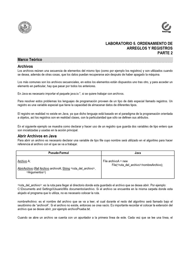 Algoritmo Progrmacion Parte 3 | PDF | Archivo de computadora | Java ...