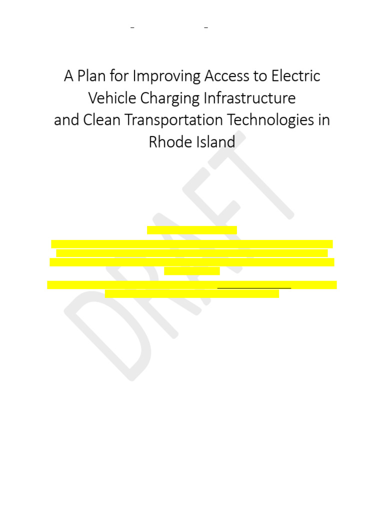 DRAFT EV Plan for Public Review | PDF | Electric Vehicle | Plug In Hybrid