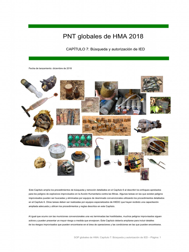 CAPÍTULO 7 Búsqueda y autorización de IED | PDF | Dispositivo explosivo improvisado | Bomba